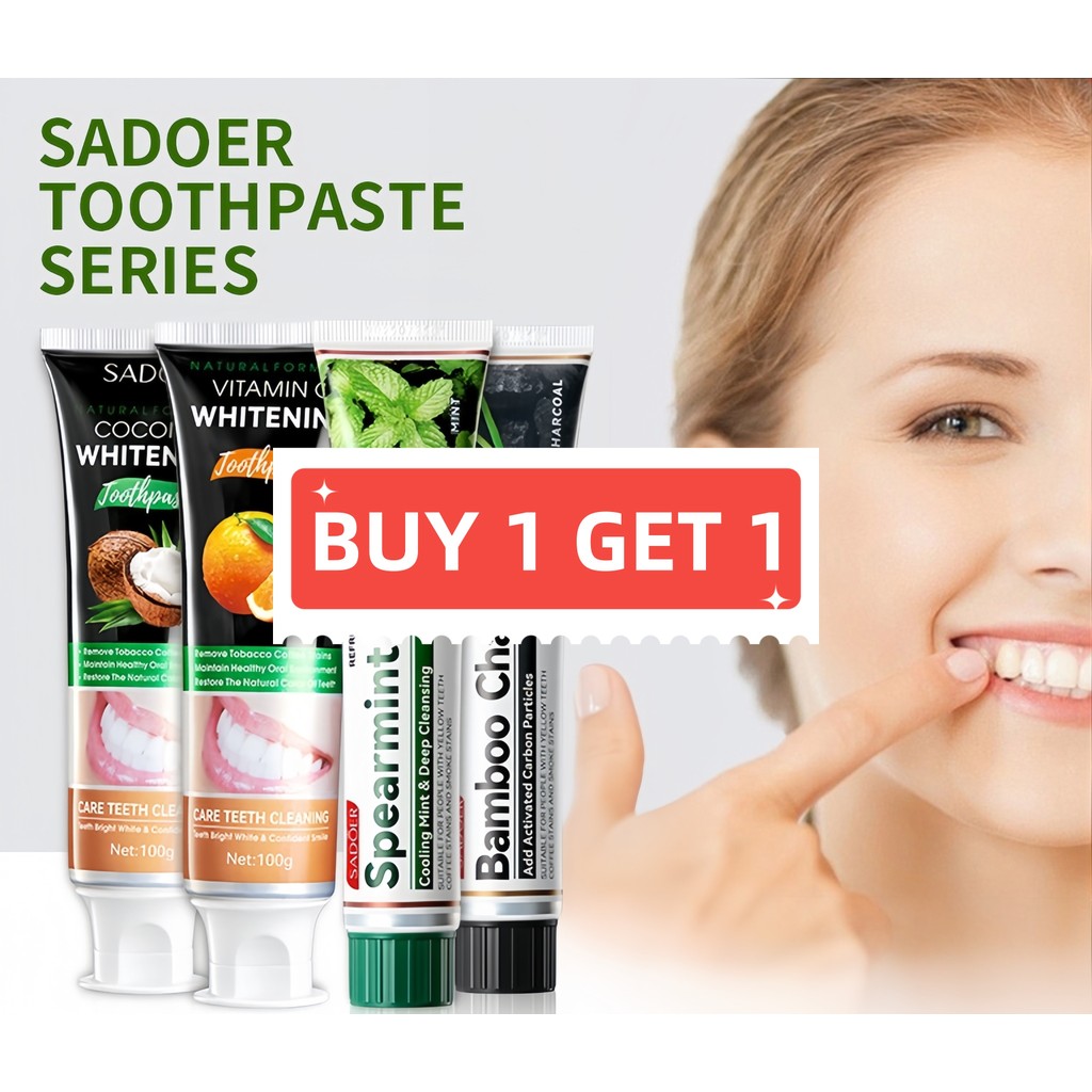 BUY 1 TAKE 1 FREE SADOER Ultra White Whitening Toothpaste Remove Tooth ...