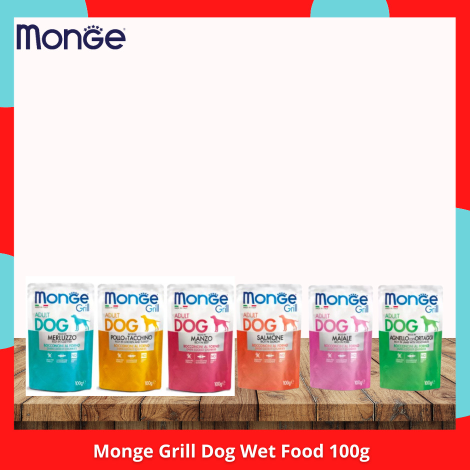 Monge Grill Dog Food Pouch 100g | Shopee Philippines