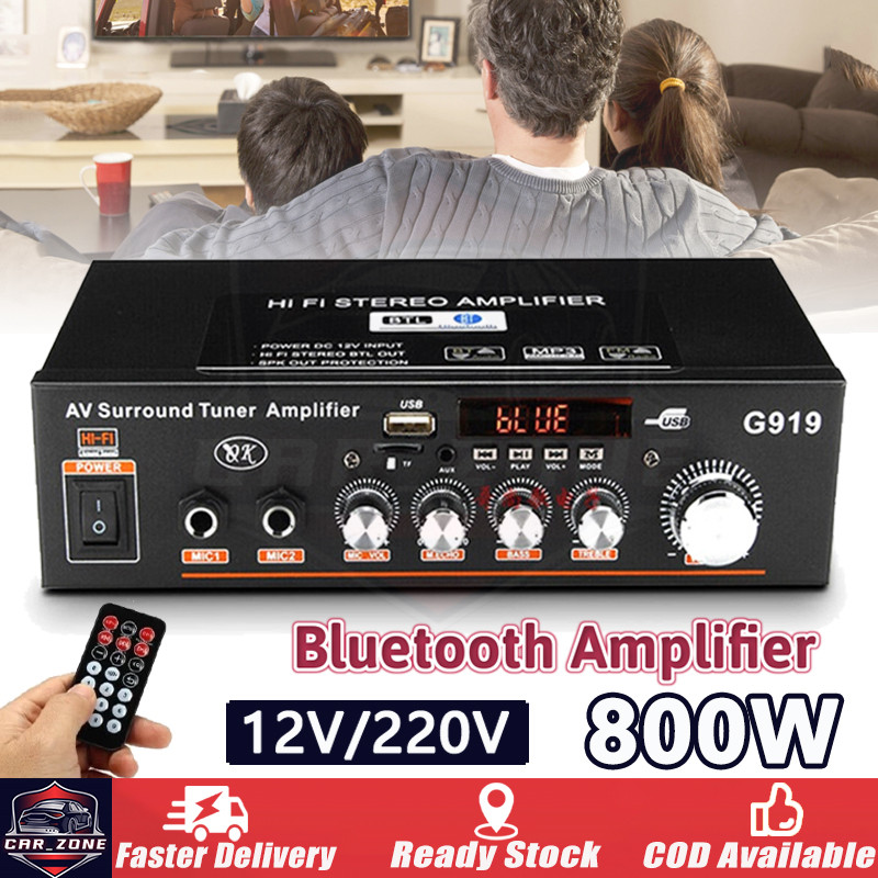 800W G919 Digital Bluetooth 5.0 Stereo Mini Amplifier Hifi Audio Stereo ...