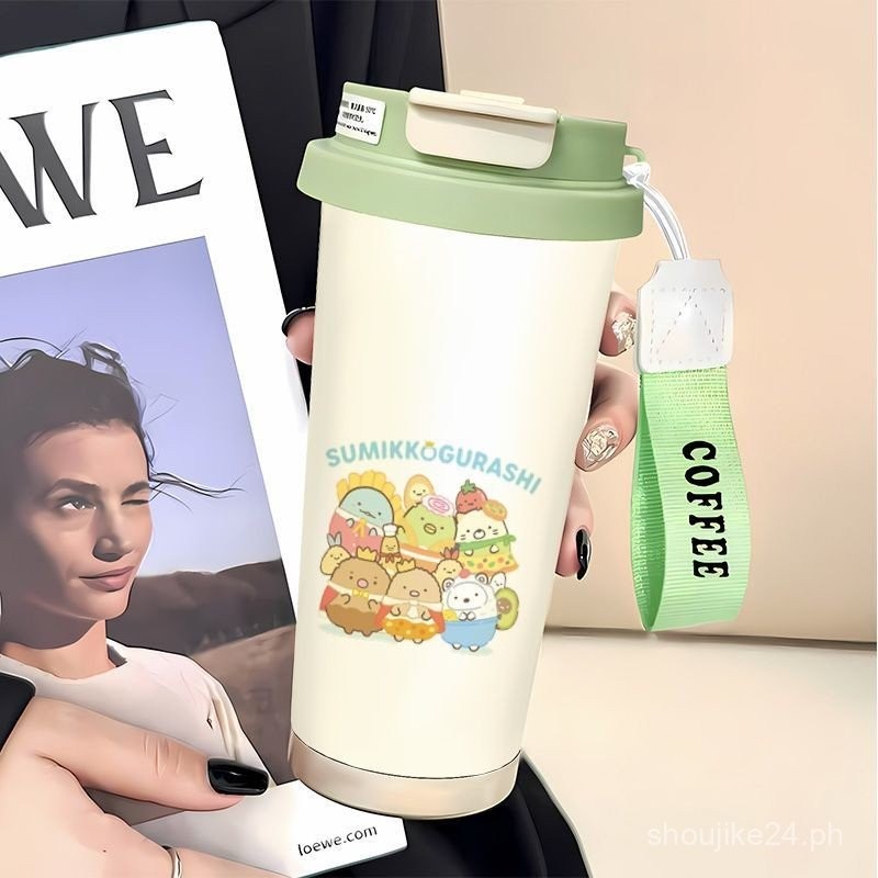 Corner Creatures316Cute Portable High-End Cup with Straw Student Water ...