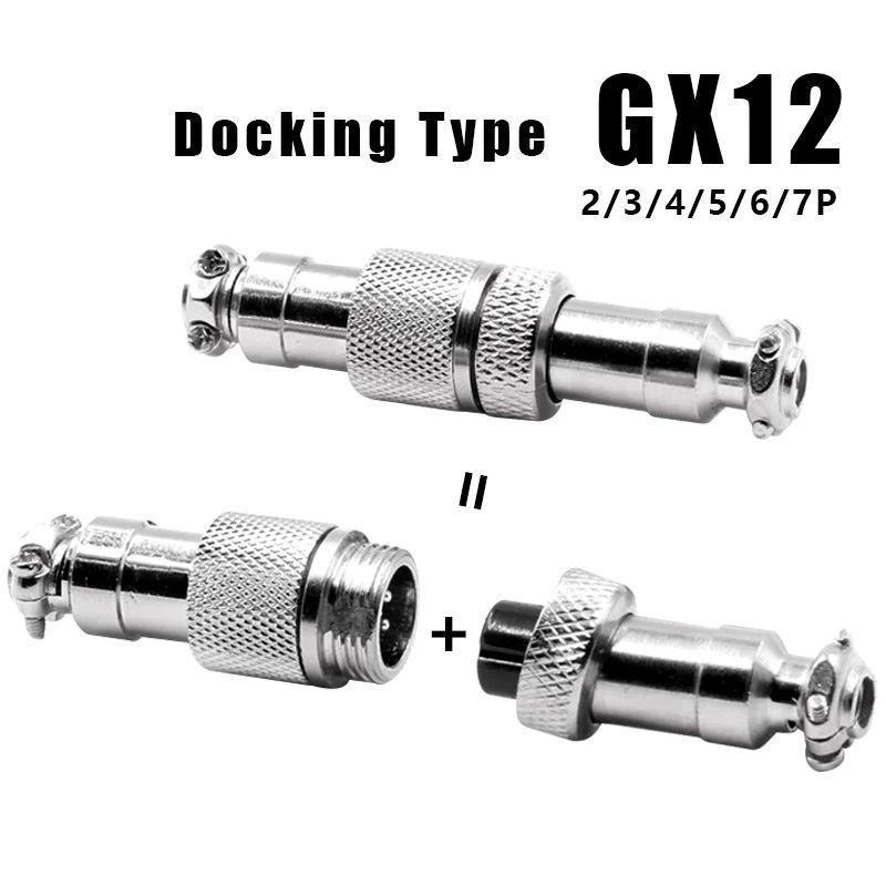 GX12 Connector 2Pin 3Pin 4Pin 5Pin 6Pin 7Pin Male & Female 12mm Panel ...