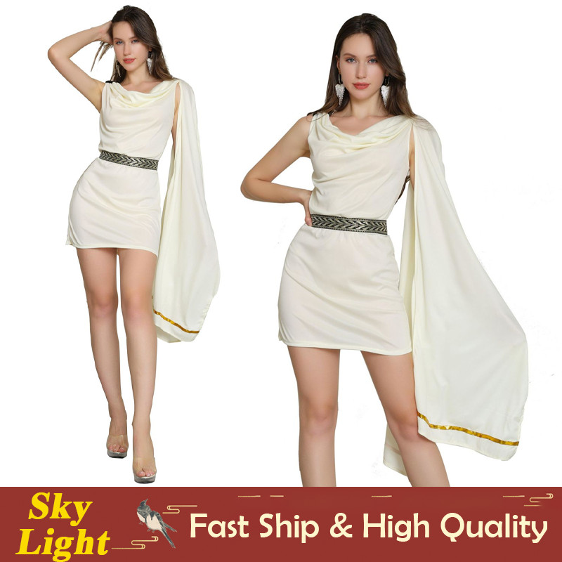 Greek Goddess Sexy White Dress For Woman Adult Greece Ancient Rome ...