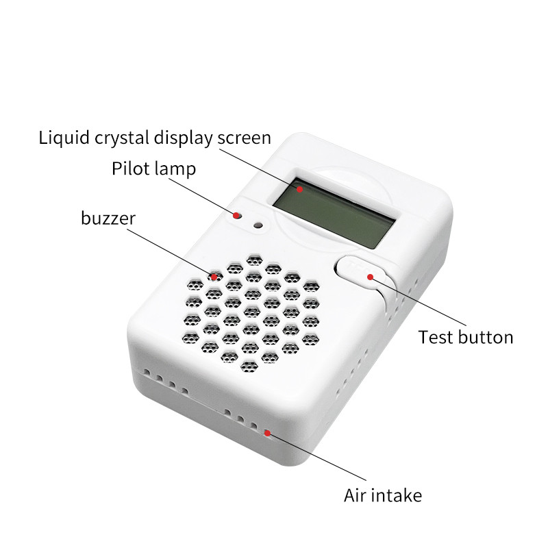 LCD Display CO Leak Sensor CO Monitor Alarm Sound Light Warning for ...