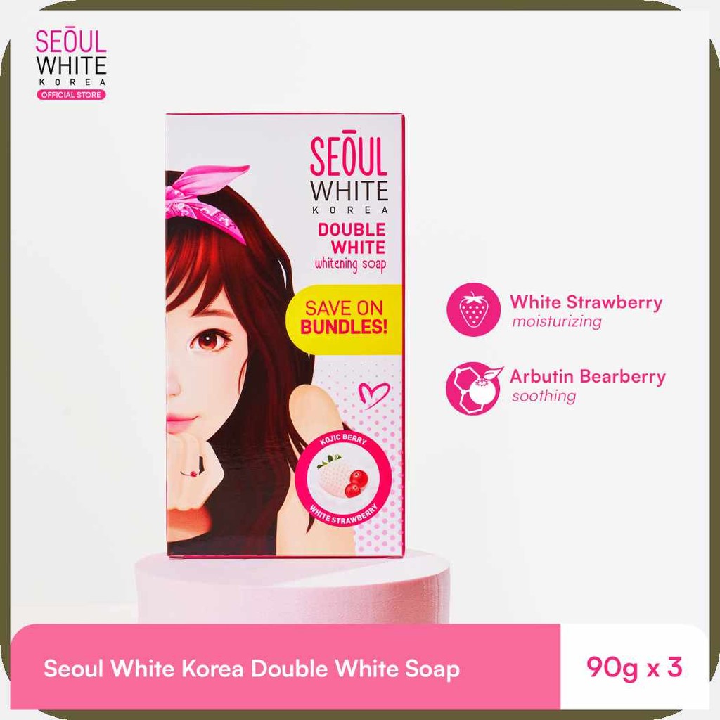 Seoul*t^White&sG`Korea`tt&DOUBLE`ss&WHITE`Du&Soap`I&90gx3 | Shopee ...