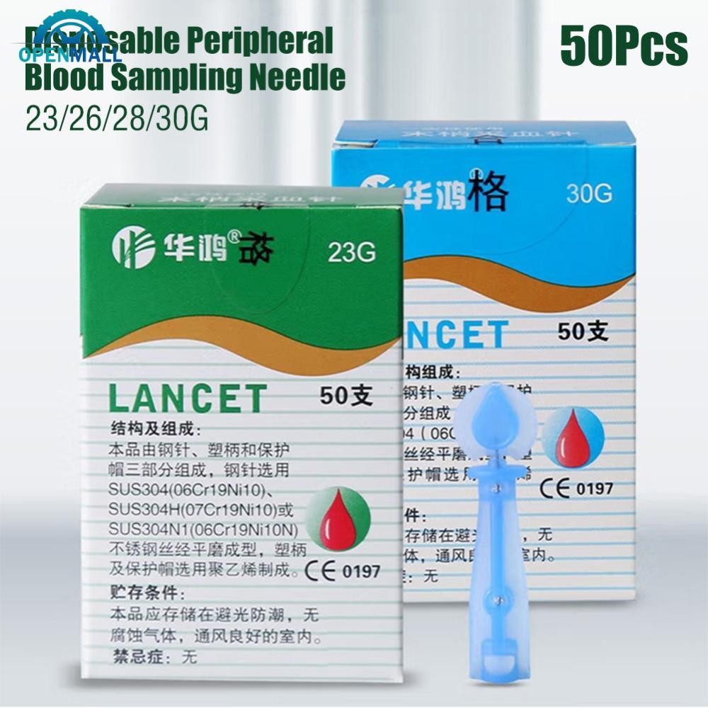OPENMALL 50pcs 28g Disposable Peripheral Blood Sampling Needle Blood ...