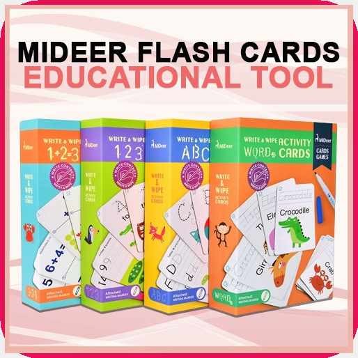 Mideer)WWrite'Cc~and$kH^Wipe/Dv^Cards/Zo^Alphabet/Hj^Letters/s^ABC/V^Math Numbers Counting Card ...