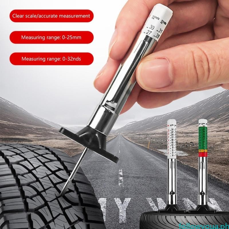 fol Tire Depth Gauge Car Tire Measuring Pen Tyre Pattern Depth ...