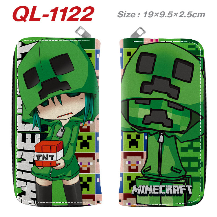 Minecraft Game Cartoon Pu Leather Coin Purse Long Wallet for Boy and ...