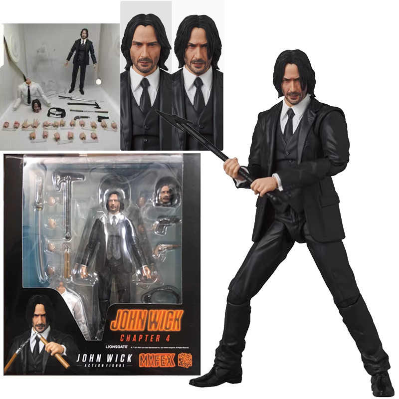 John Wick : Chapter 4 MAF 212 085 Action Figure John Wick Change Face ...