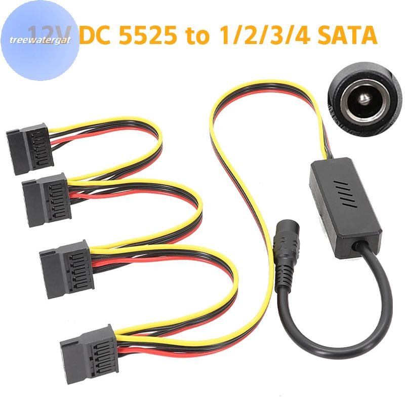 TEGAT DC 5525 To SATA Hard Drive Power Supply Cable DC 12V To 4Pin ...