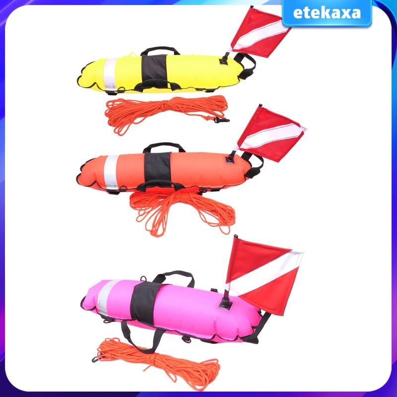 [Etekaxa] High Visibility Freediving Buoy Float with 25M Ropes ...