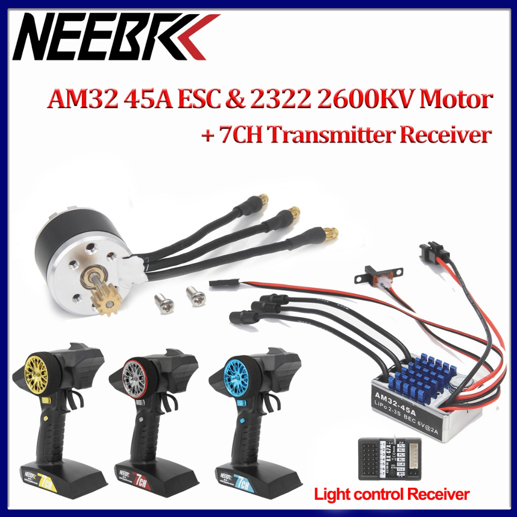 NEEBRC AM32 45A Brushless ESC 2322 2600KV Brushless Motor 7CH ...