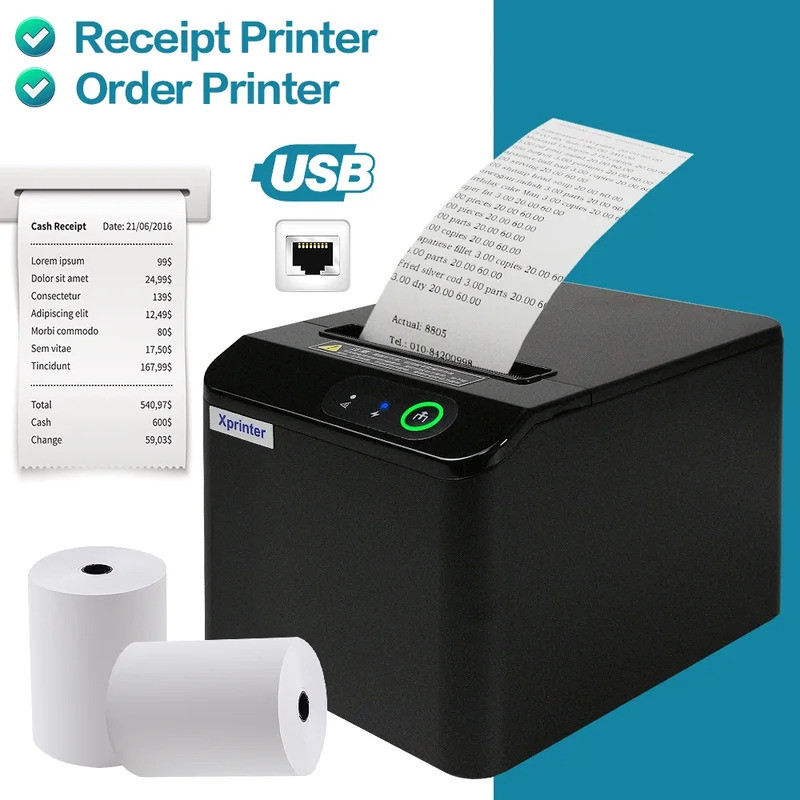 Xprinter Brand Thermal Receipt Auto Cut Kitchen POS Printer 80mm USB ...