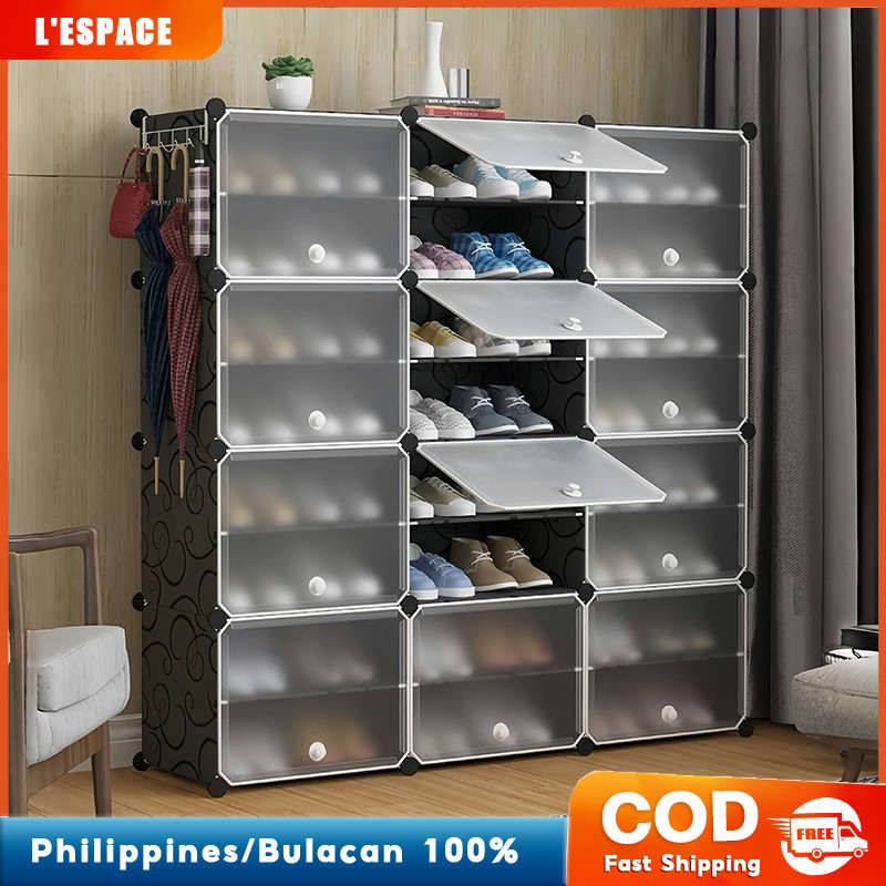 L'ESPACE Multi-Purpose Shoe Cabinet Shoe rack DustProof Stackable ...