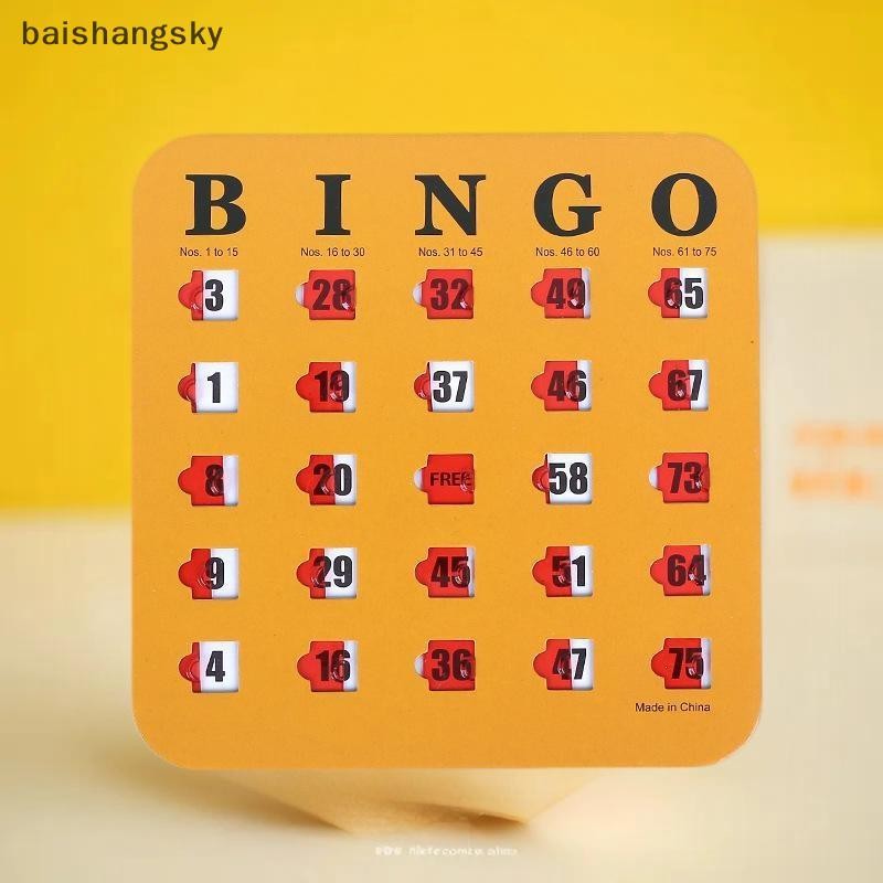 baishangsky 5pcs Bingo Game Card Easy-Read With Sliding Windows Reusable Logical Thinking ...