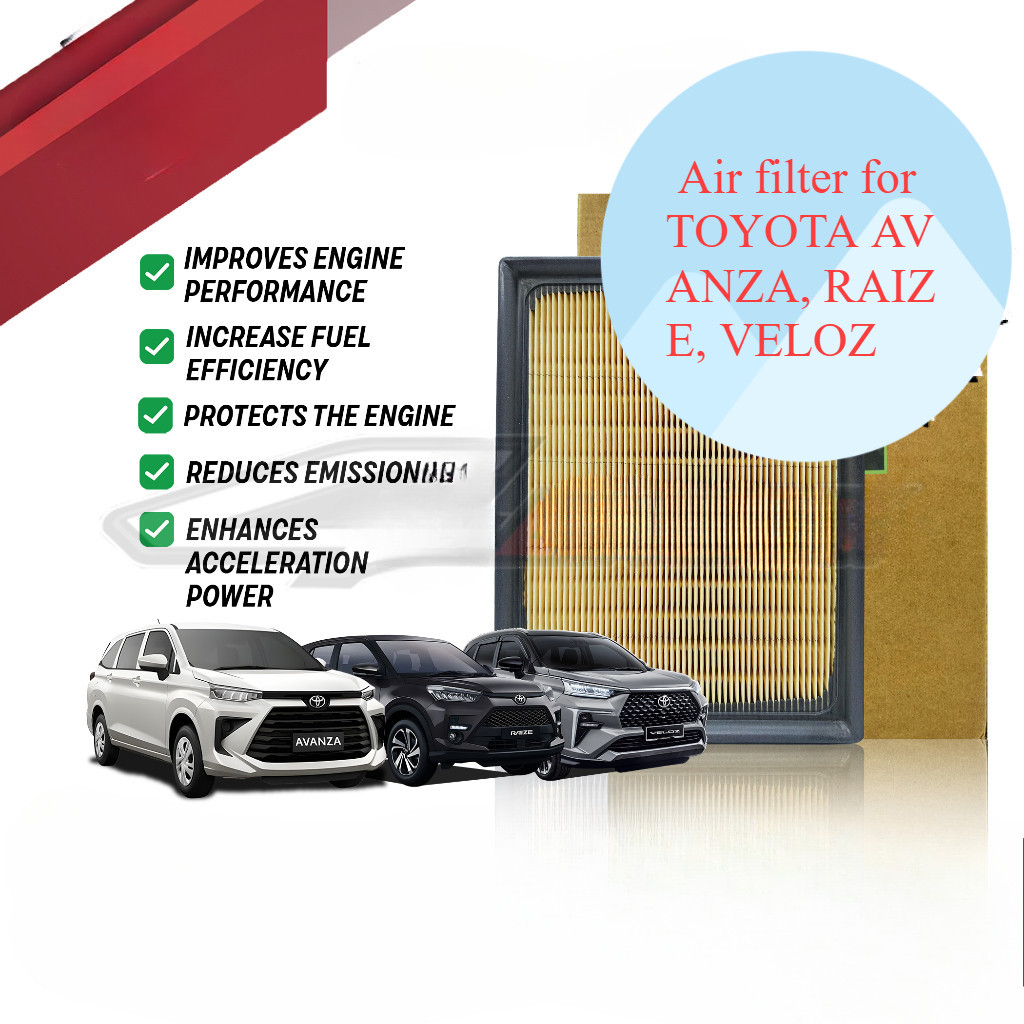 Air Filter for Toyota Avanza, Raize, Veloz 2022 - Present (17801-BZ110 ...