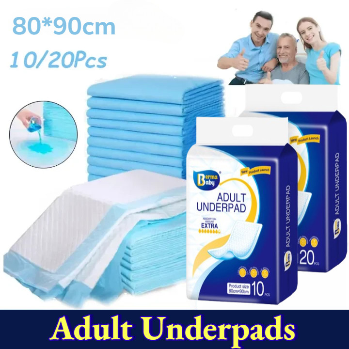 10/20PCS Disposable Adults Underpads Elderly Incontinence Diaper ...