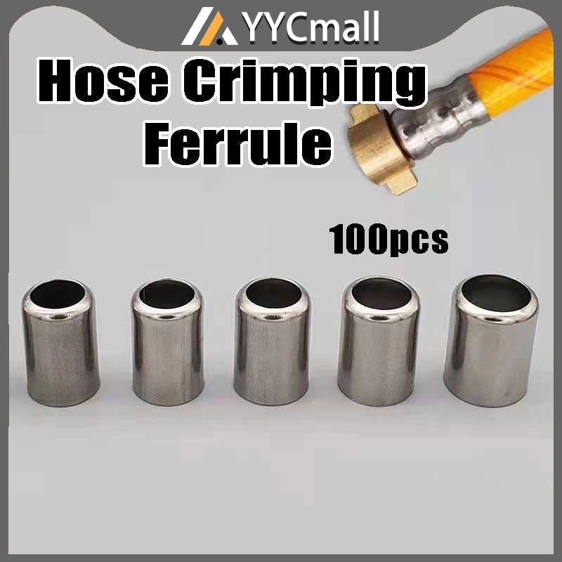 100Pcs Hose Crimping Ferrule / High Pressure Hose Crimp Ferrule 14.5mm ...