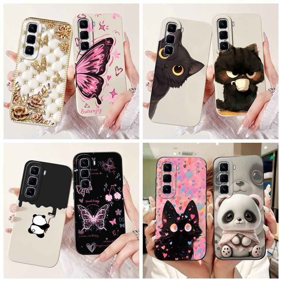 Case for Infinix hot 50 Pro Plus 4G 2024 X6880 Butterfly Cute animal ...