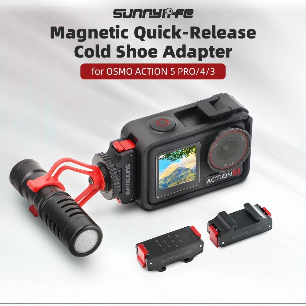 Compatible with DJI Action 5 Pro Magnetic Cold Shoe ACTION4/3 Quick ...