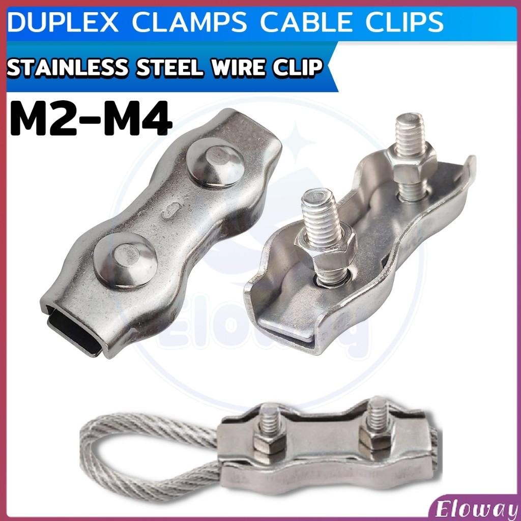 ELY Stainless Steel Wire Clip Wire Rope Clamp Double Clamp Cable Clip ...