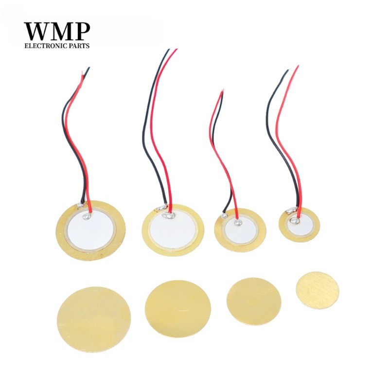 10Pcs Piezoelectric Piezo Ceramic Wafer Plate Element Sounder Sensor with Wire 60mm for Buzzer ...