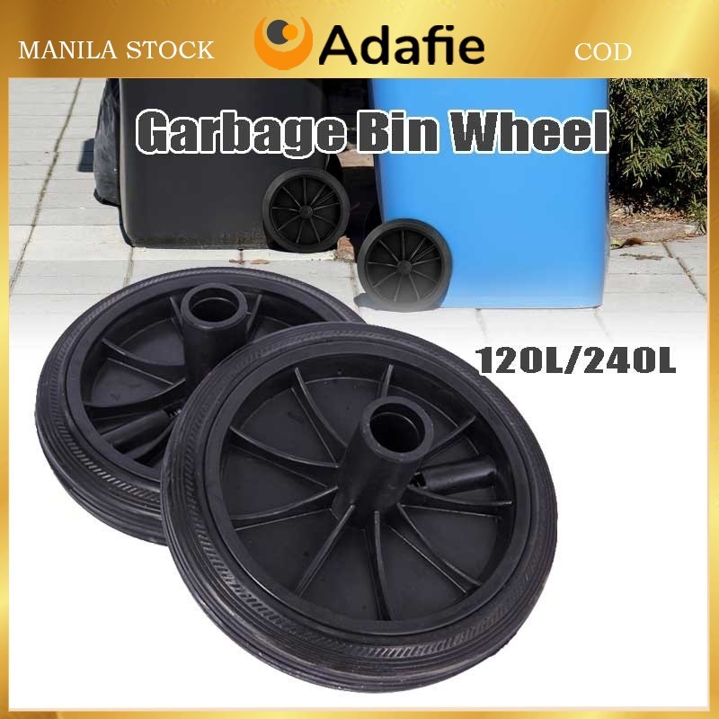 120L / 240L Rubber Trash Cart Wheel Trash Bin Wheels | Shopee Philippines