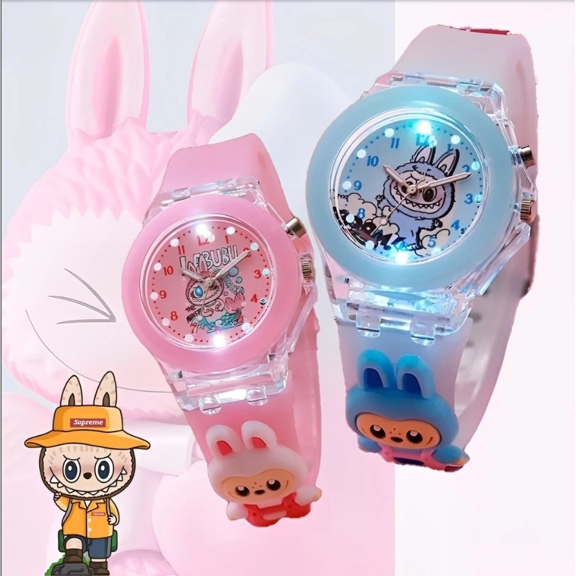 LABUBU Cute Monster Kids Watch Children Candy Colored Silicon Strap ...