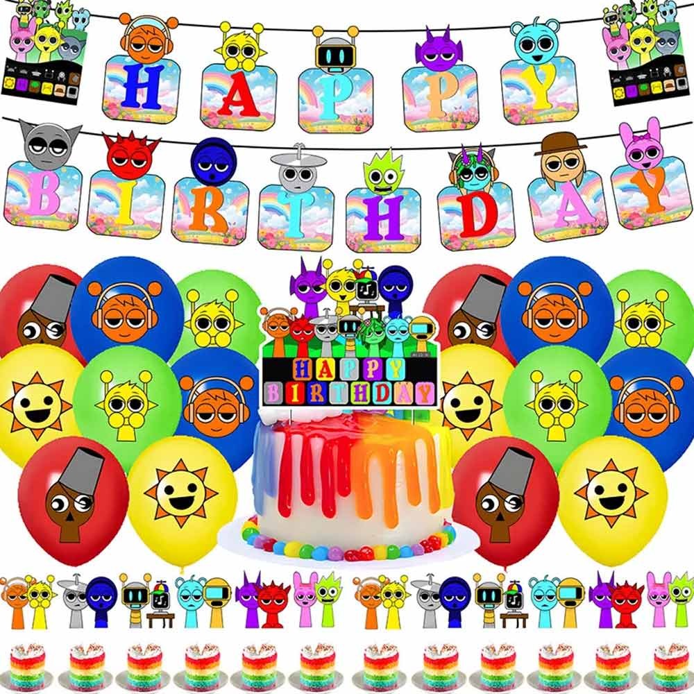 Incrediblebox Sprunki Rhythm Box Birthday Flag Balloon Cake Insertion ...