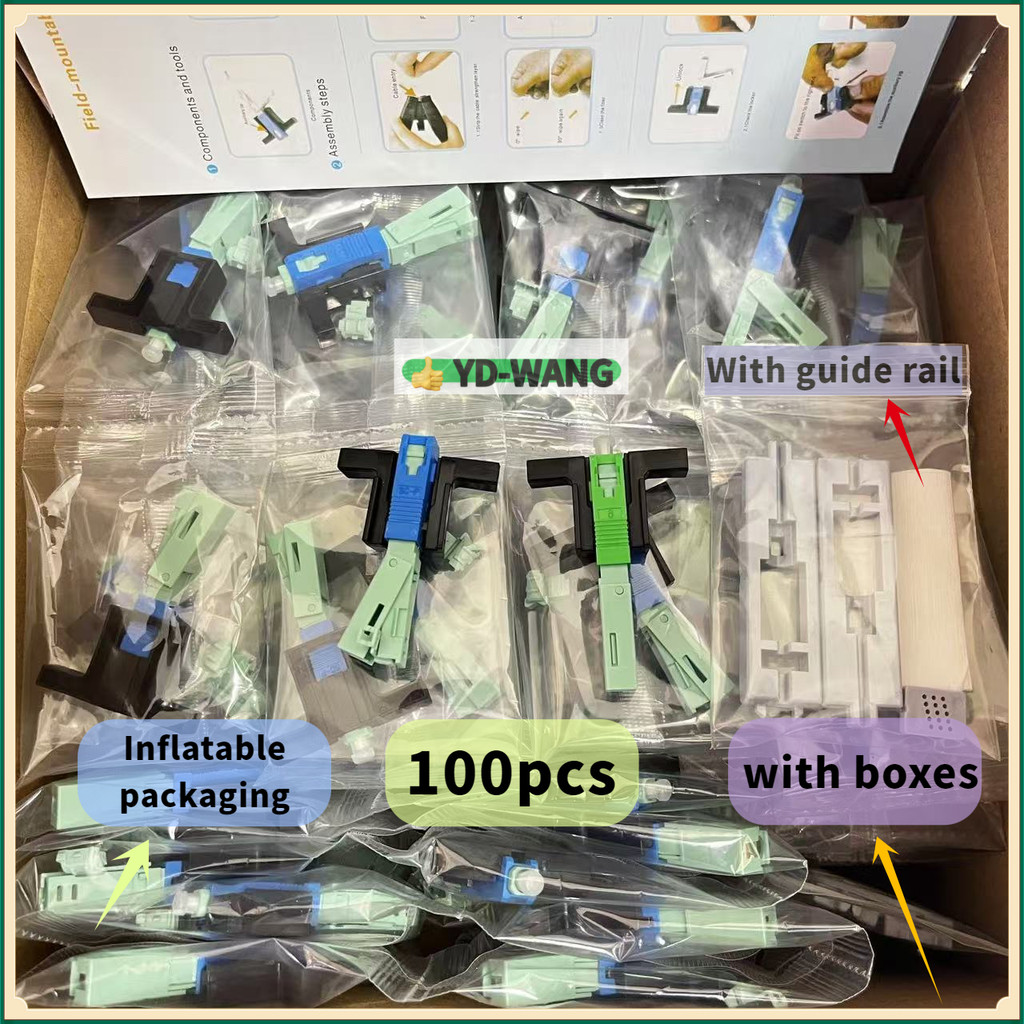 High Quality SC Connector Butterfly 53MM SC APC SM Single-Mode Optical Connector FTTH Tool Cold ...