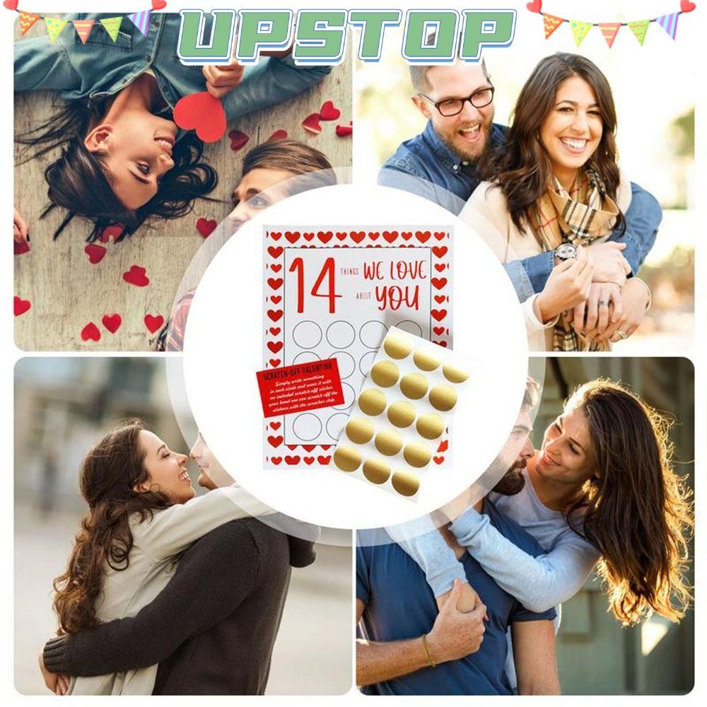 UPSTOPBO Valentine Scratch Print, White Cardboard Romantic Greeting ...