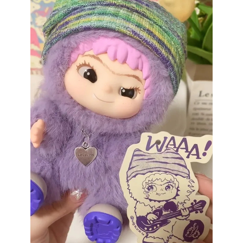 Wakuku Fuzzy Trendy Fun Party Blind Box Cute Wakuku Action Figure ...