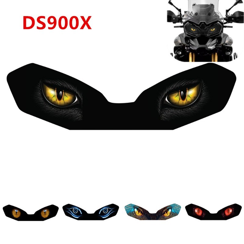 Motorcycle 3D Front Fairing Headlight Stickers Guard Head Light ...