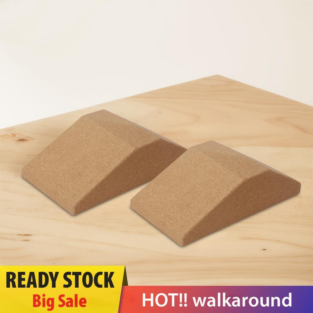 2Pcs Yoga Wedge Blocks Ankle and Calf Stretching Block Corkwood for for ...