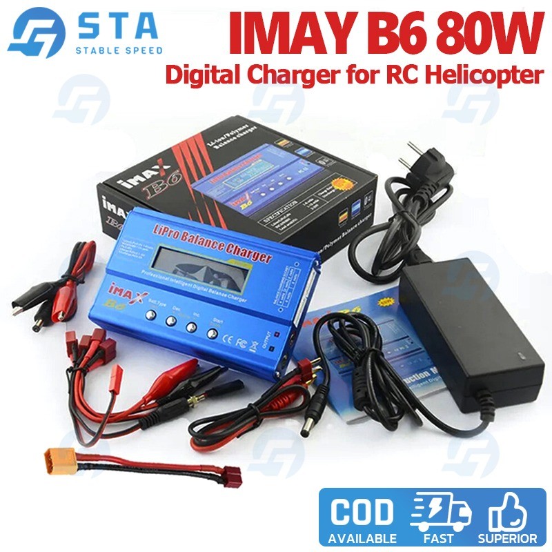 iMAX B6 80W 6A Battery Charger Lipo NiMh Li-ion Ni-Cd Digital RC ...