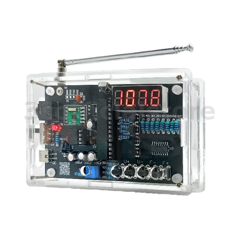 FM Radio DIY Kit Multipurpose FM Radio Tuner LED Display Remote Control ...