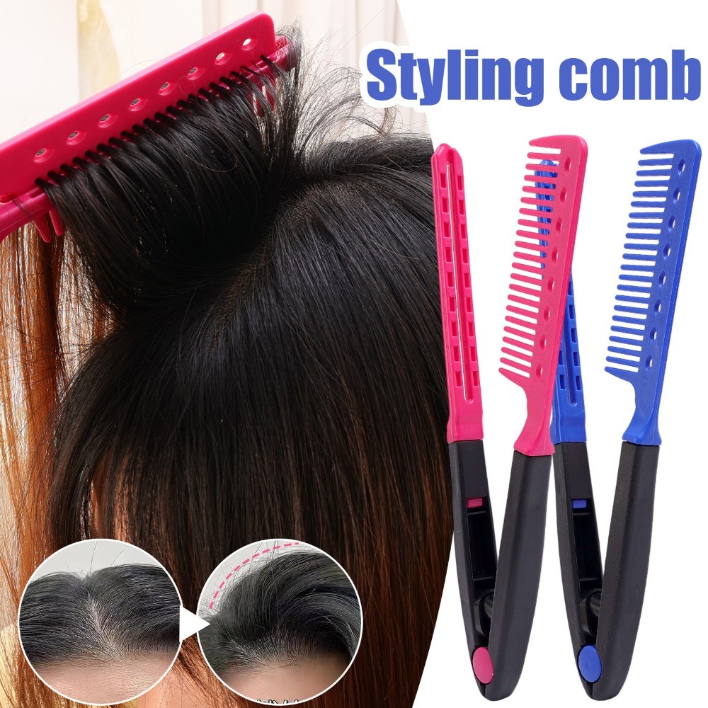 Volumizing V-shaped Clip Hair Styling Comb Unisex Fluffy Texture Comb ...
