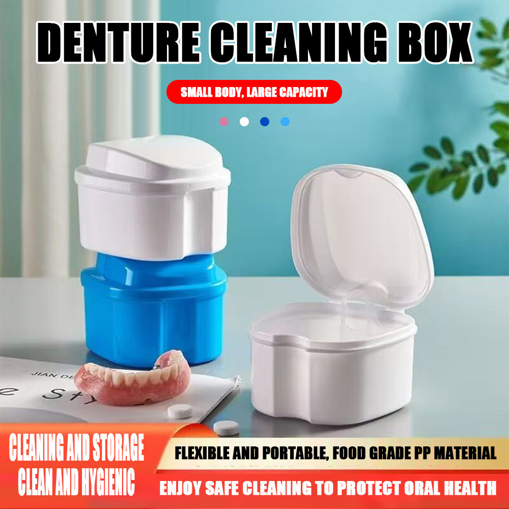 Brush Tooth Set Cleanning Retainer Boxes And Artificial Denture And ...