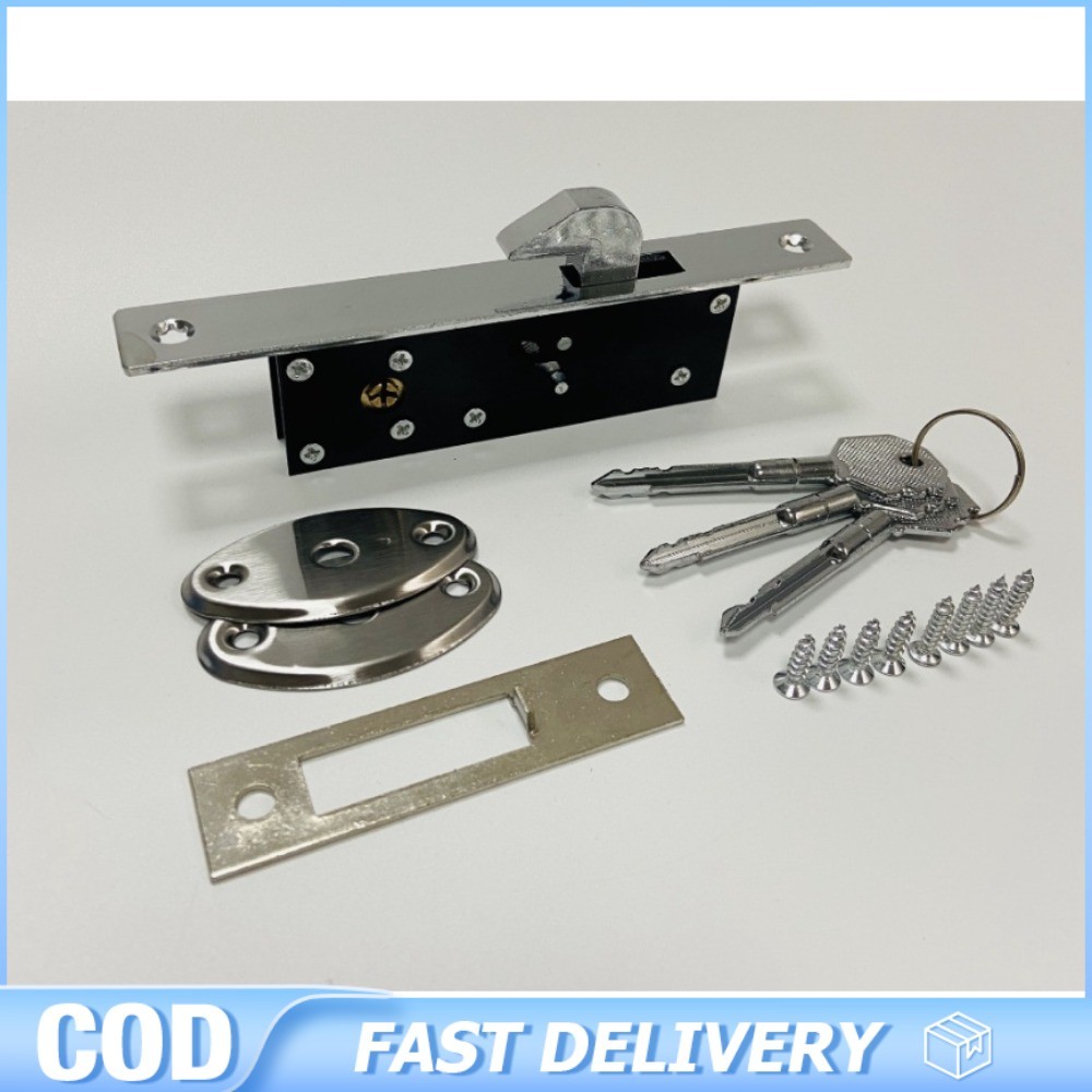 Recessed door lock cross-shaped key lock framed door sliding door lock ...