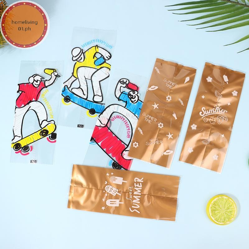 homeliving01 100Pcs Plastic Machine Sealing Ice Cream Bag Disposable ...