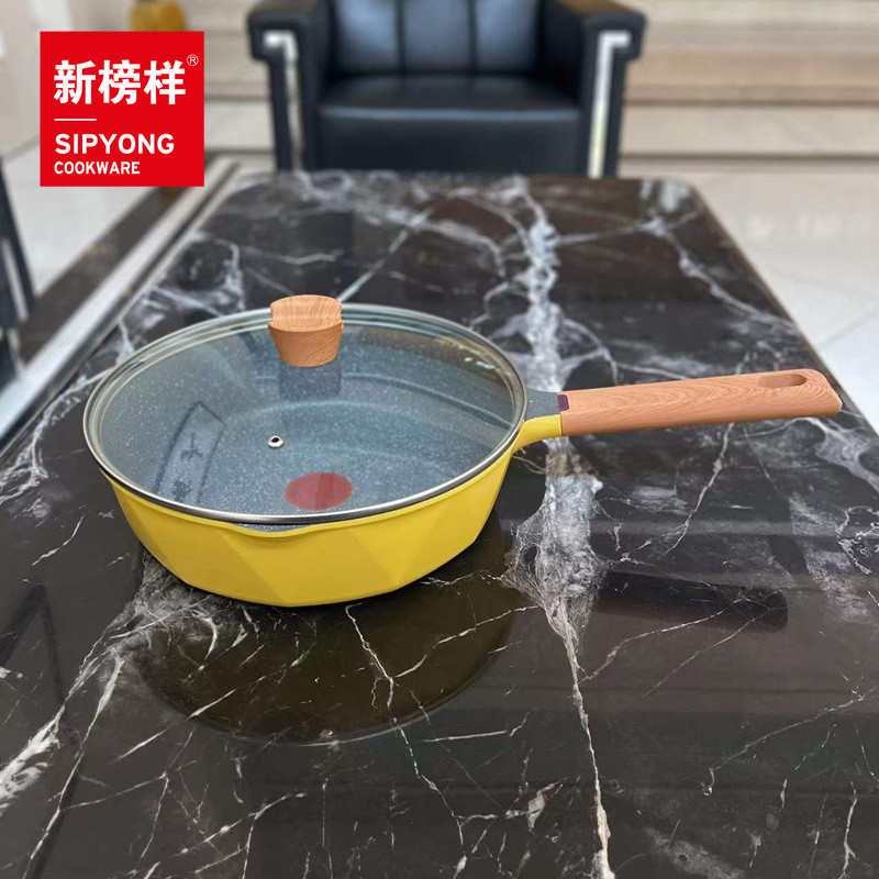 New Product X1957Diamond Braising Frying Pan Antibacterial Coating Fire ...