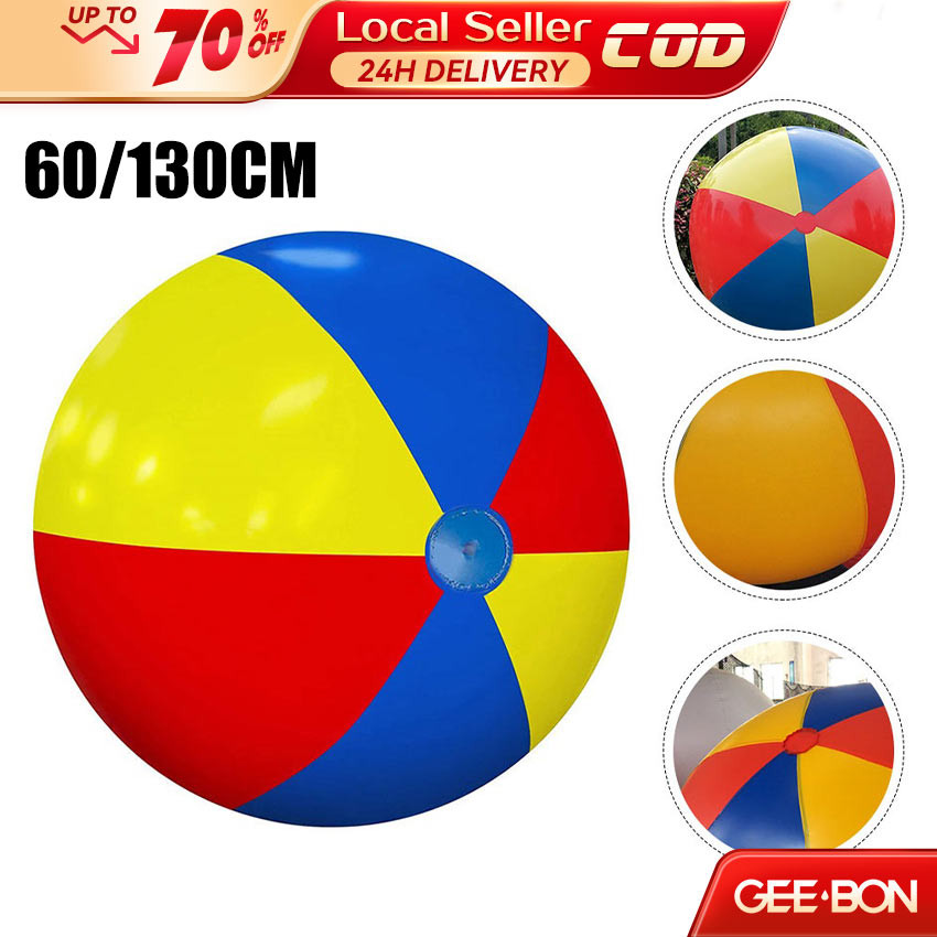 GEEBON 60/130cm Giant Inflatable Beach Ball Large Three-color Thickened ...