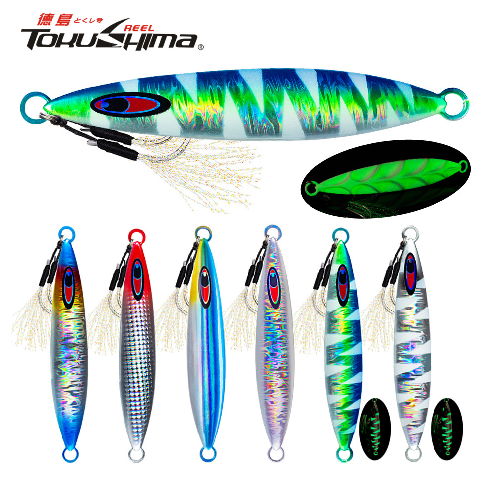 Fast Sinking Jig Lure Bait 1Pcs Luminous Lure 40G-200G Casting Lure ...