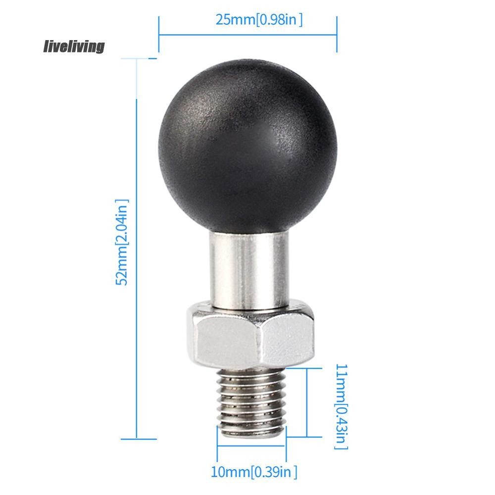 1 Inch Ball Base M10 M8 Screw M8 M10x1.25 Male Thread Mount for ...