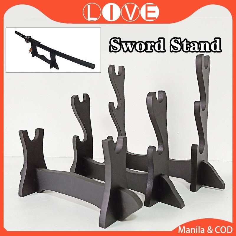 1/2/3 Layers Samurai Sword Bracket Katana Holder Wooden Display Stand ...