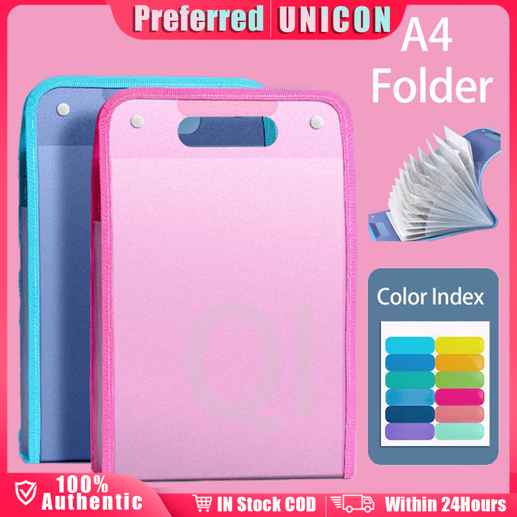 A4 Colorful File Organizer Waterproof Test Paper Storage 13 Layer ...