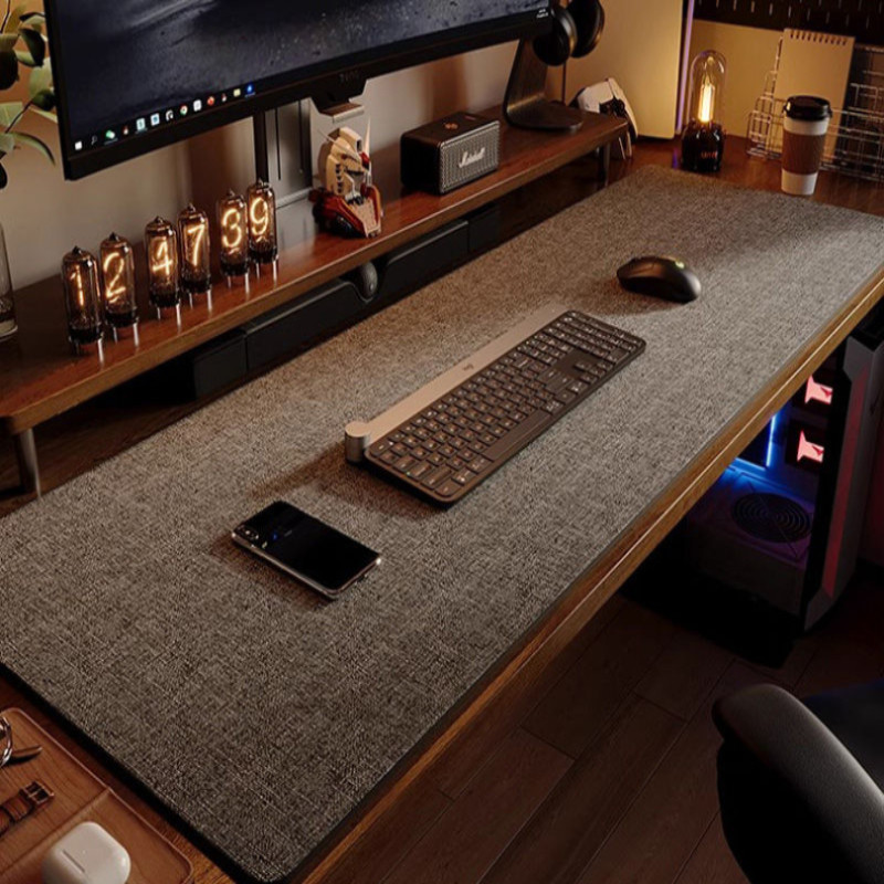 Office computer desk mat Simple Atmospheric Cotton and Linen Texture ...