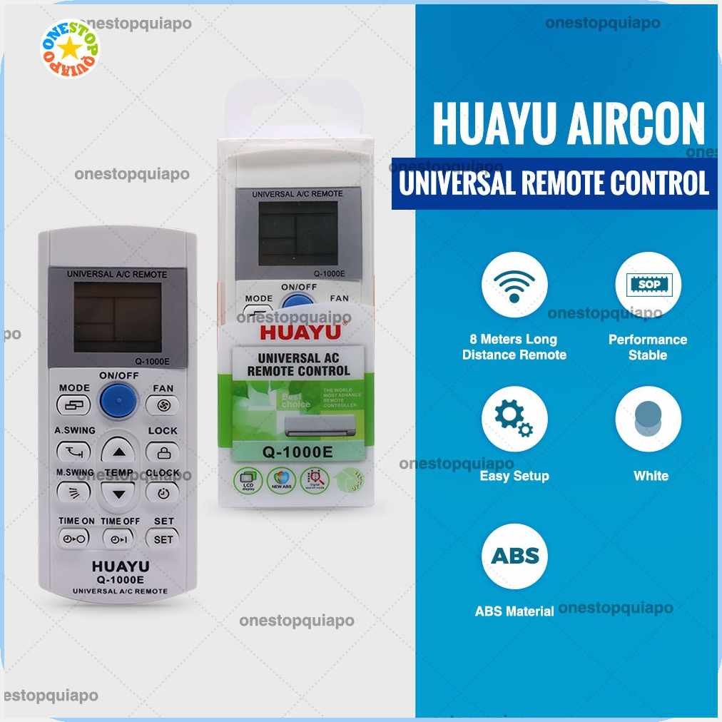 OSQ@h|Huayu#k]I=Q-1000E.N]Universal/m^AC/S^Remote/L^Control/I^for Split Type Aircon | Shopee ...
