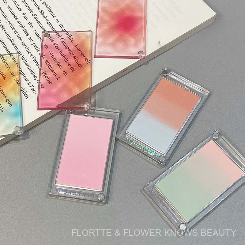 HERORANGE Gradual Powder Blusher Low Saturation Ripple Gradient Blush ...