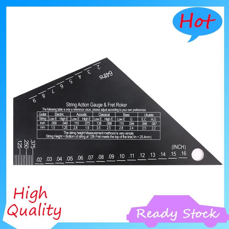 Fret Leveling Tool Guitar Neck Fingerboard Measuring Ruler Stainless ...
